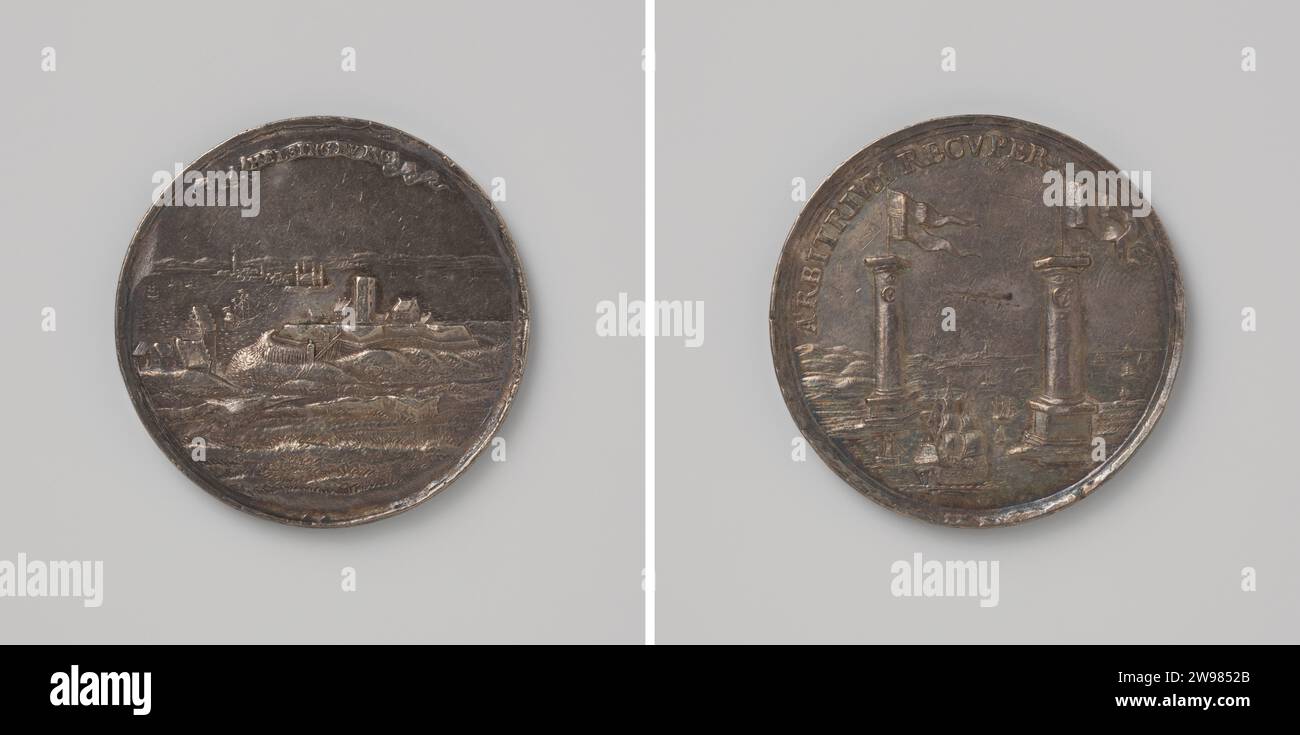 Helsingborg intake by the Danes, Anonymous, 1676 history medal Silver ...