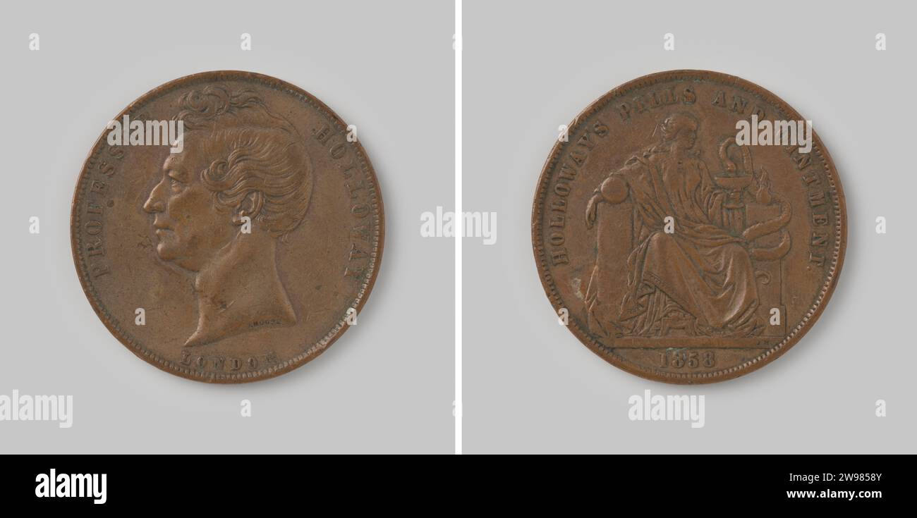 Penny Van Holloway in London for Australia, 1858 ,, 1858 coin Copper ...