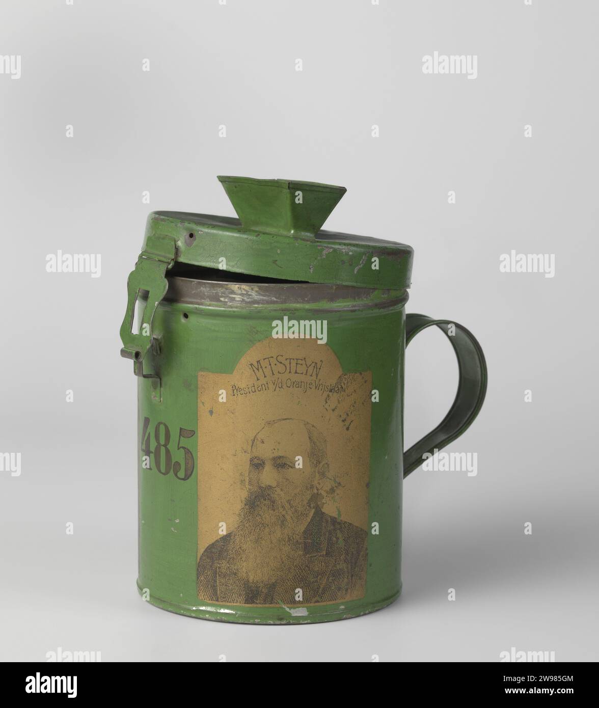 Collection box with portraits by Paul Kruger and Marthinus Steyn, c ...