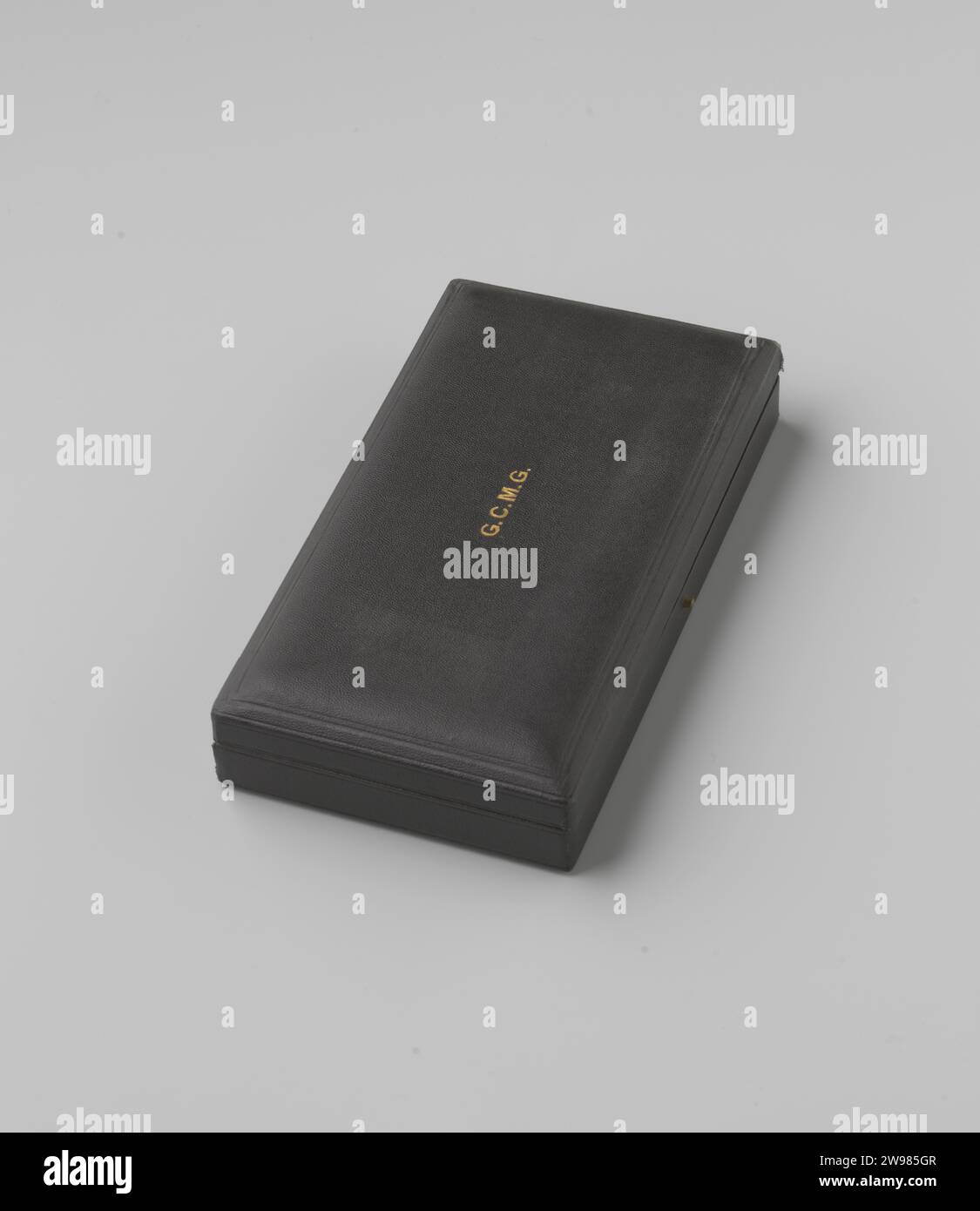 Black leather box, Ltd Garrard & Co, c. 1818 - Before 1958 box With ...