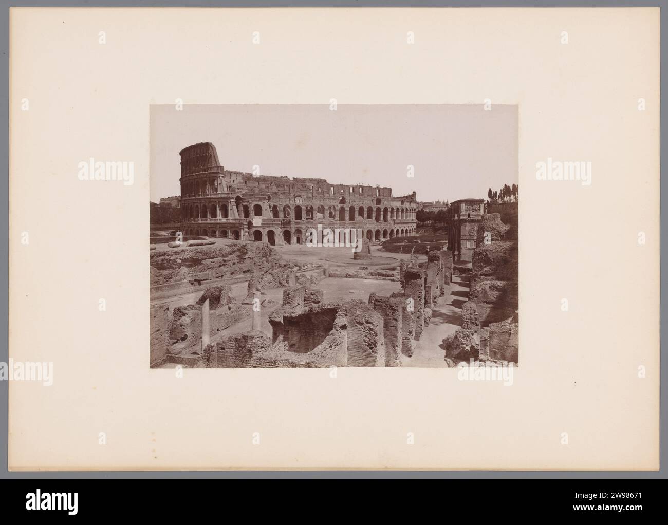 View of the Colosseum in Rome, Italy, Giacomo Brogi (Possible), 1864 ...