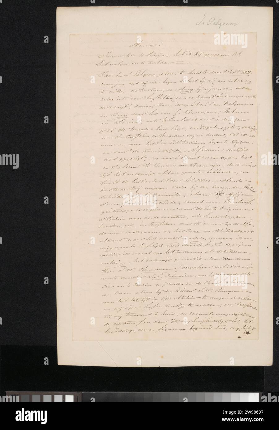 Letter to Christiaan Immerzeel, Jacobus Pelgrom, 1821 - 1861 letter ...