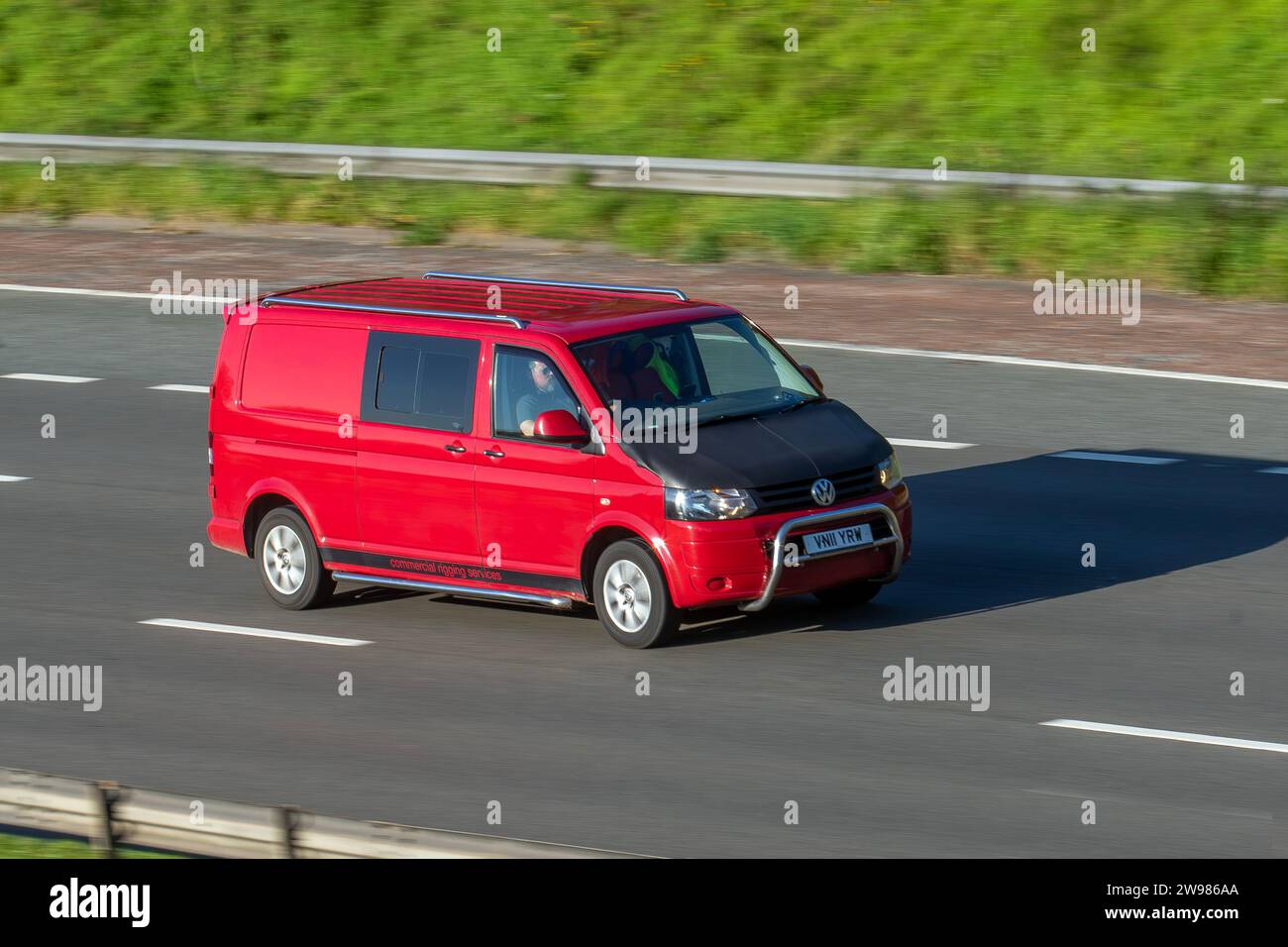 2011 Red Black VW Volkswagen T30 Transporter TDi P/V Diesel panel van ...