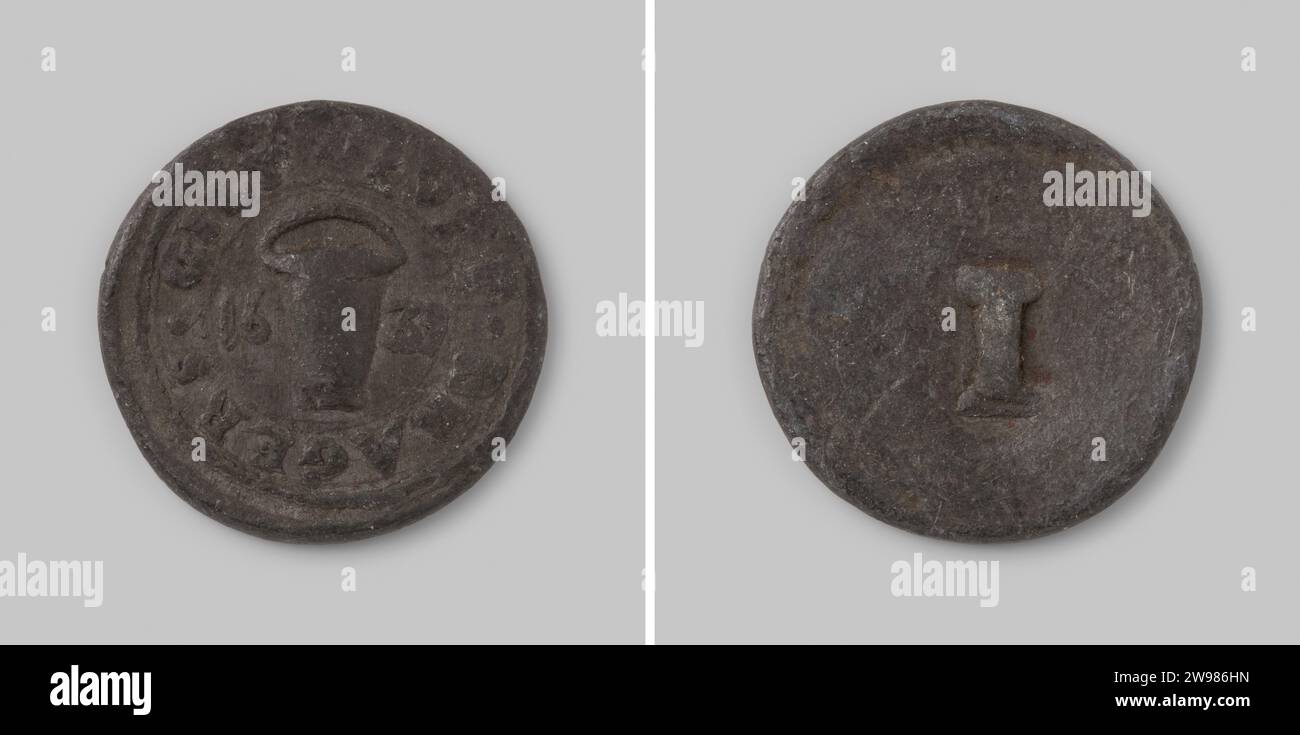 Presence medal for fire from the peat carriers guild in Amsterdam 1639 ...