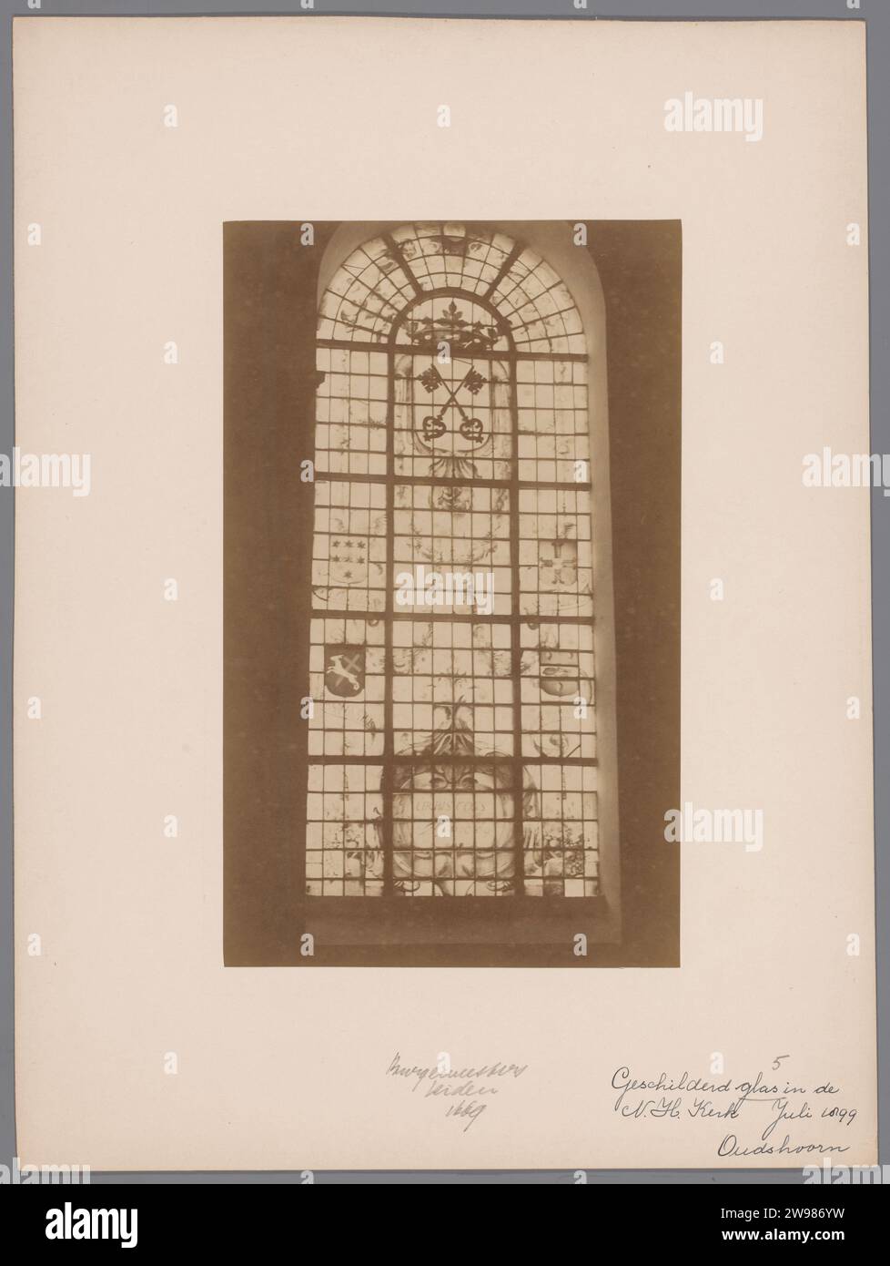 Painted window in the Oudshoornse church in Oudshoorn, Anonymous ...