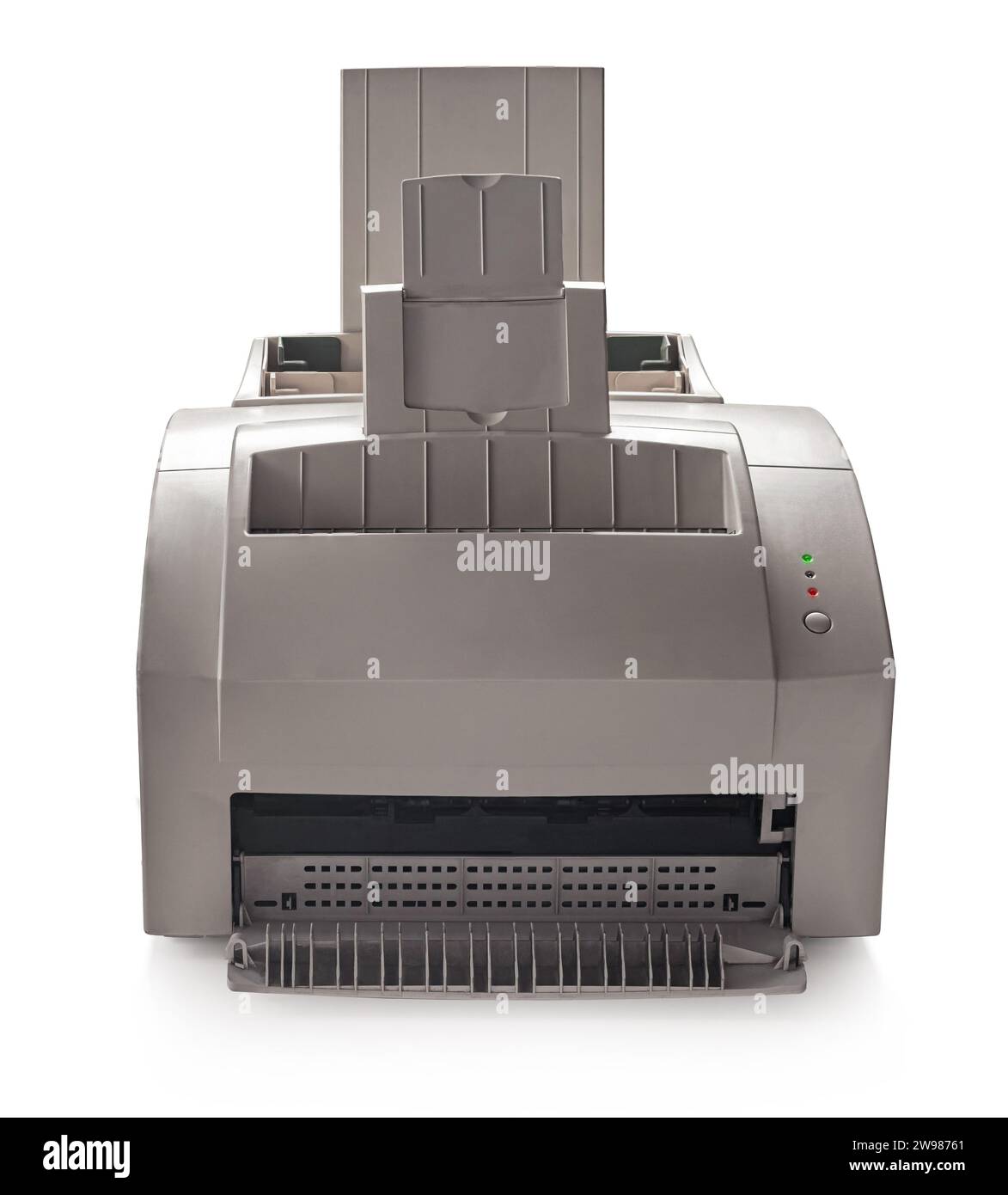 old printer closeup on white isolated background Stock Photo - Alamy