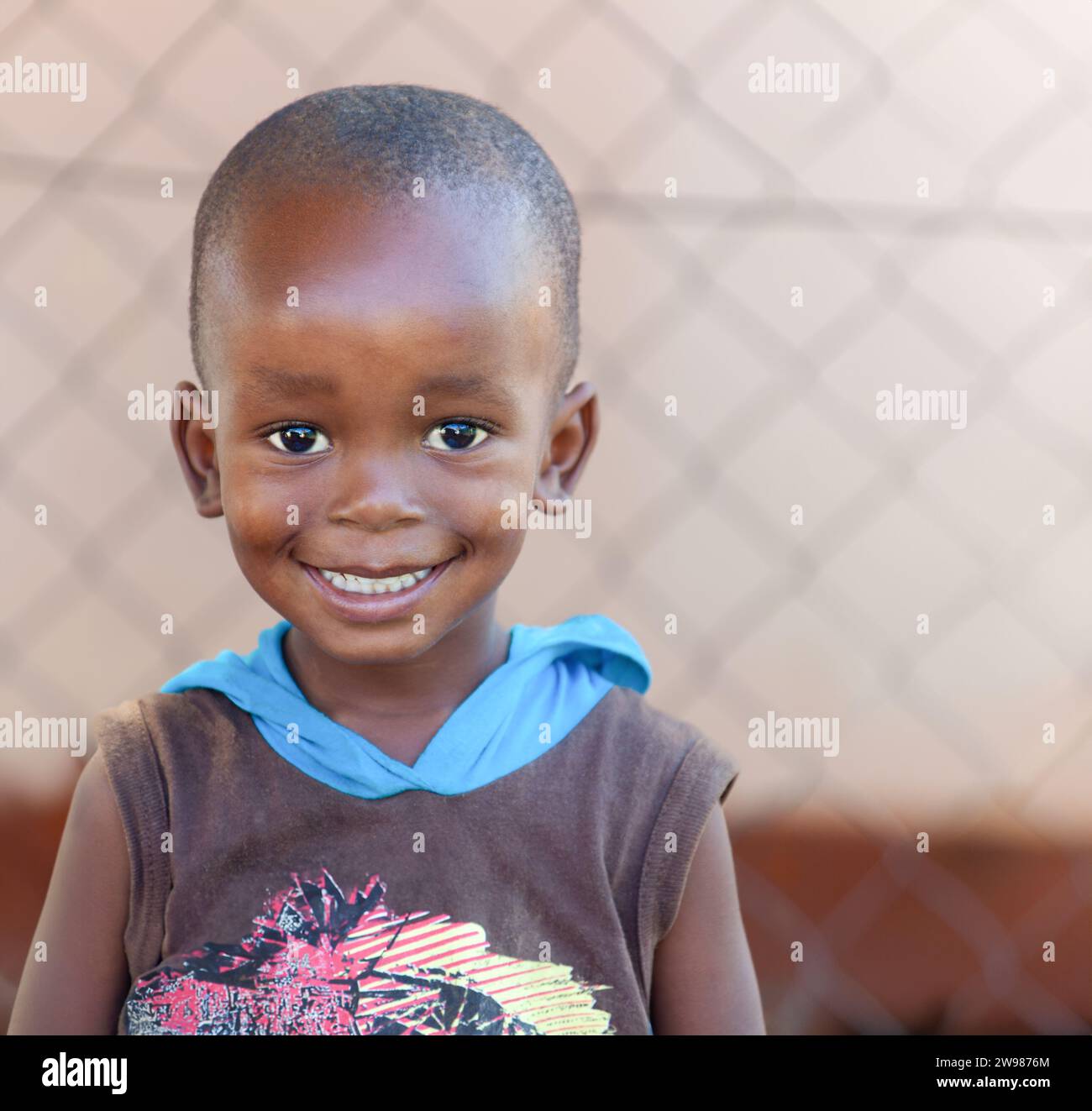 african village, happy african child, outdoors in the yard Stock Photo ...