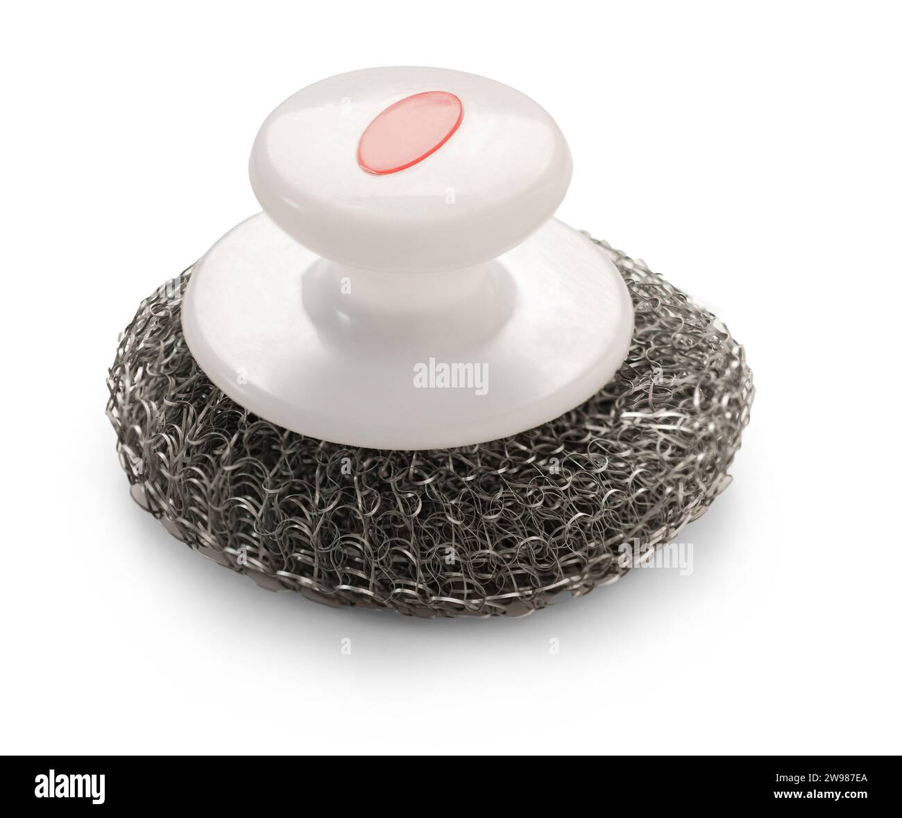 metal sponge for dishes on a white isolated background Stock Photo - Alamy