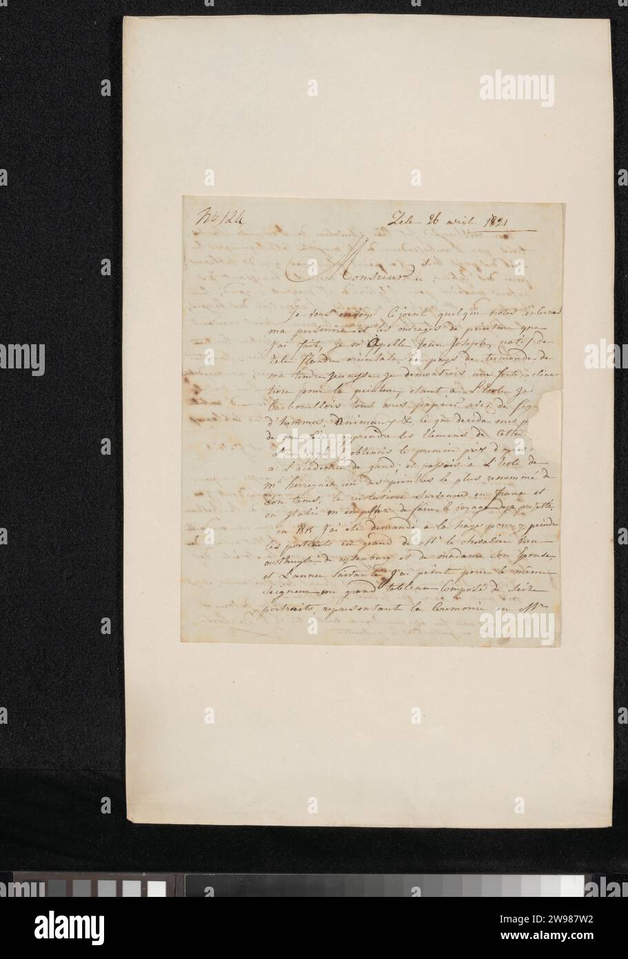 Letter to Liévin Amand Marie de Bast, Joannes Josephus de Loose, 1821 ...