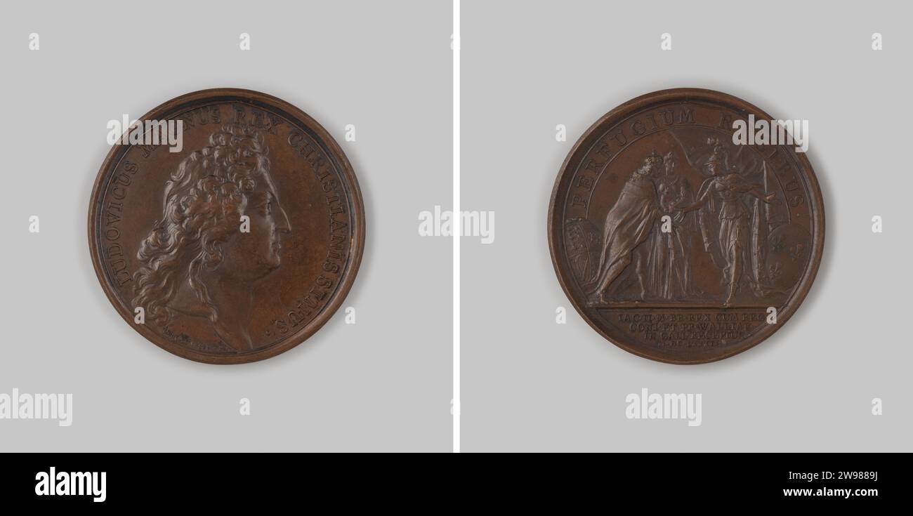 Jacobus II hospitable received in France by Louis XIV, Jean Mauger ...