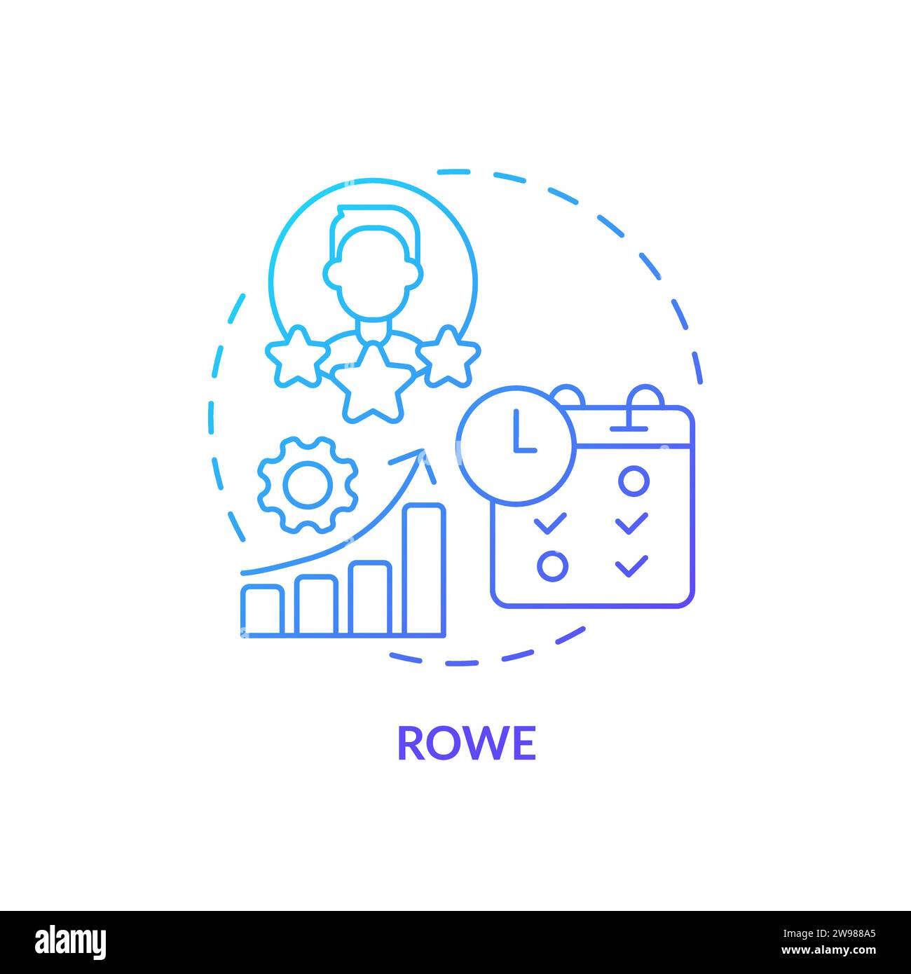 Thin line simple gradient ROWE icon concept Stock Vector Image & Art - Alamy