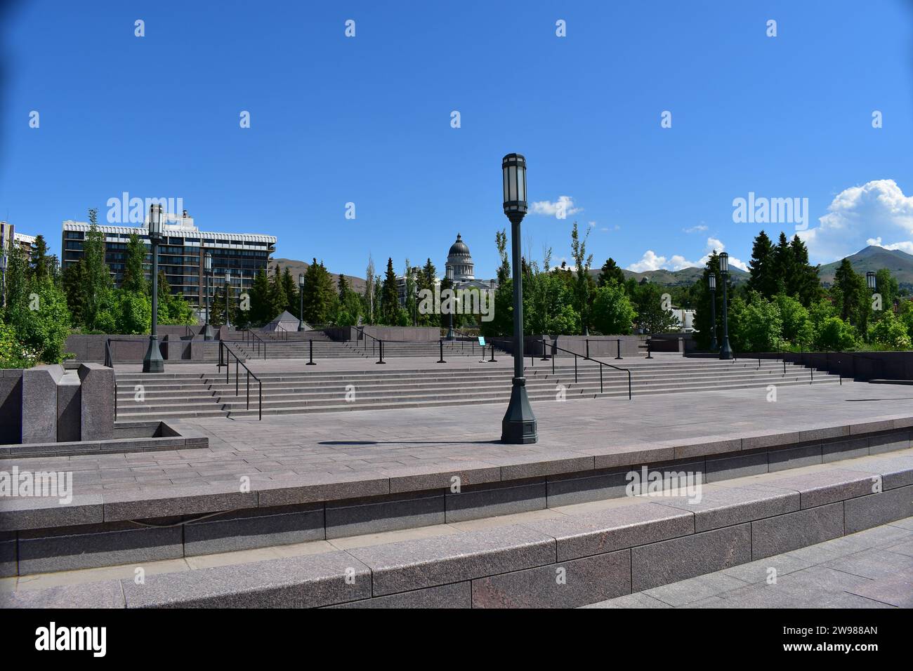 Rooftop garden on the roof of the Mormon Conference Center in downtown ...