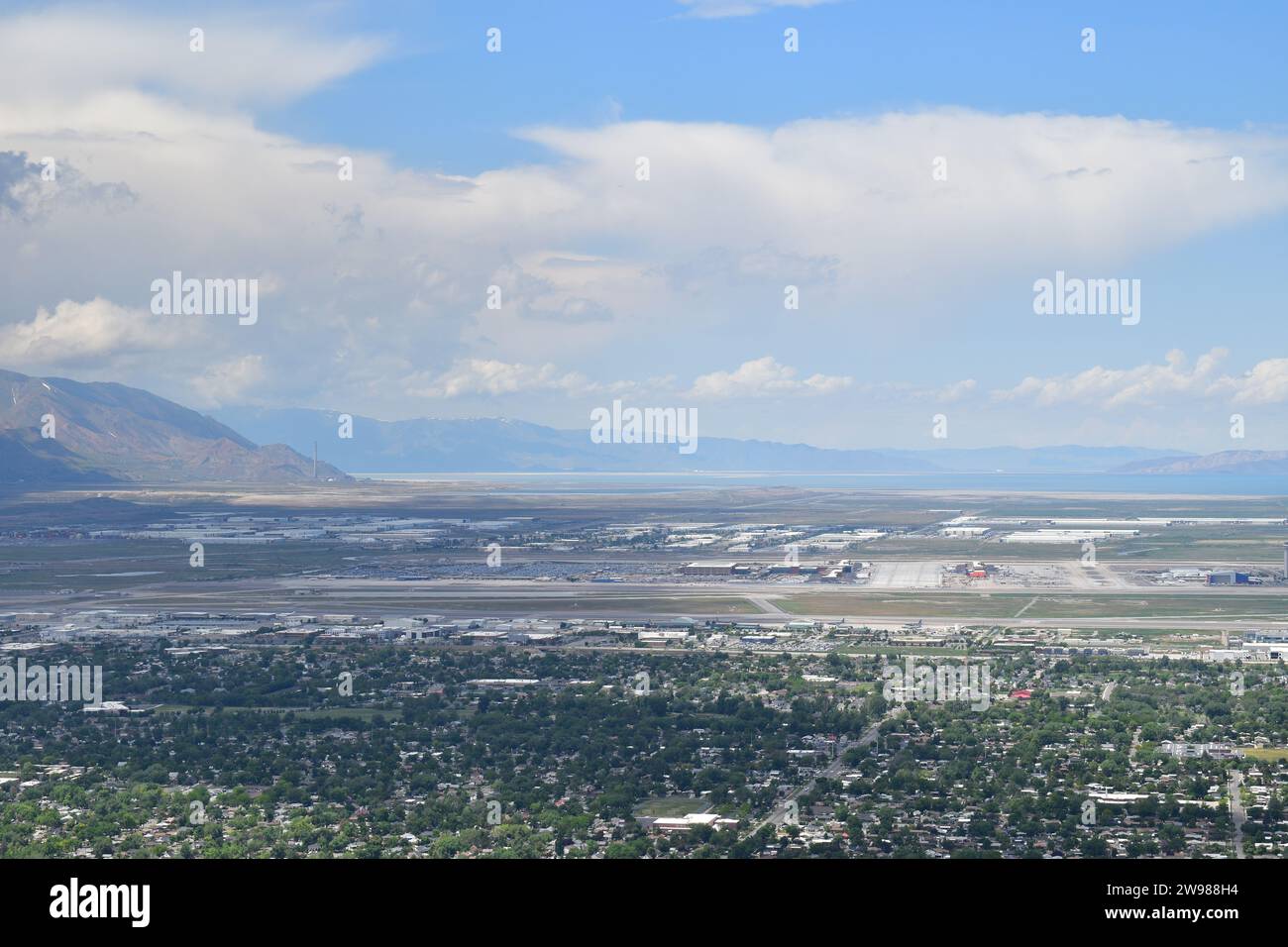 View of the layout of Salt Lake City International Airport with the ...