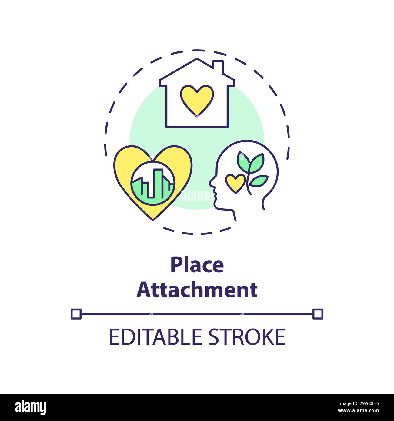 Thin line simple colorful place attachment icon concept Stock Vector ... Thin line simple colorful place attachment icon concept Stock Vector ...