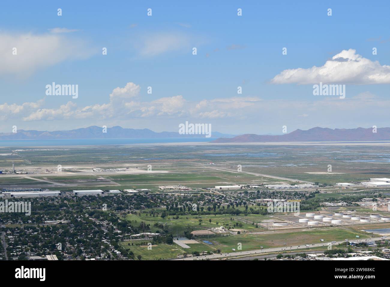 View of the layout of Salt Lake City International Airport with the ...