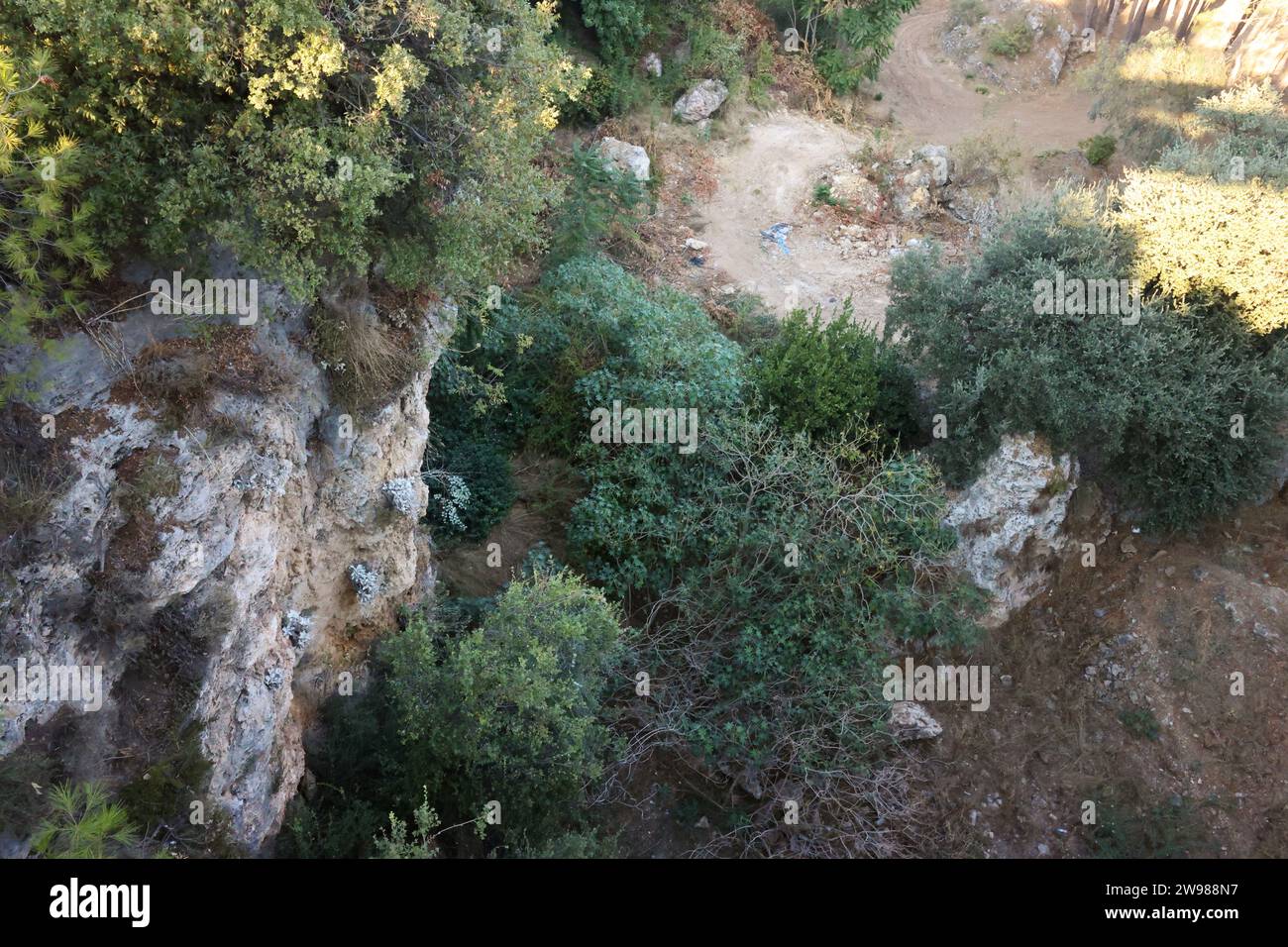 View in the gorge from the cliff. Antalya, Turkey Stock Photo - Alamy