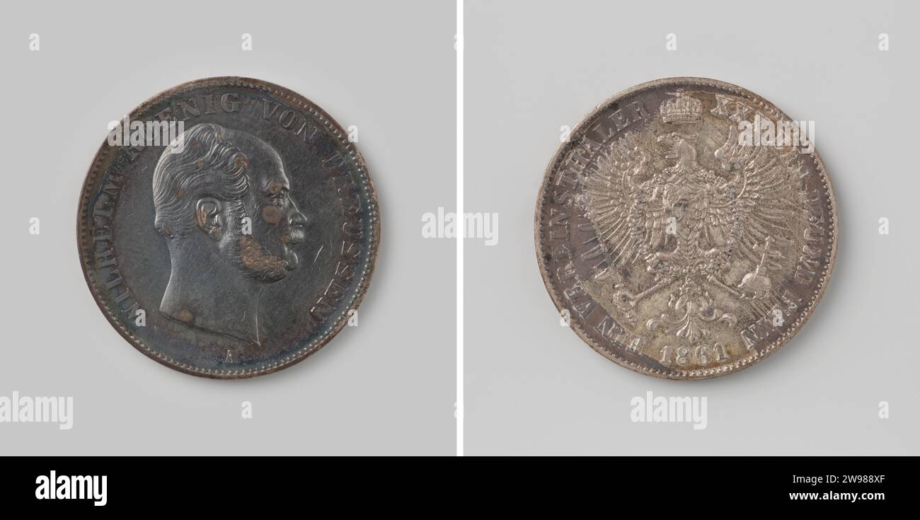 Vereinsthaler from Prussia van Wilhelm I, 1861 ,, 1861 coin Silver coin ...