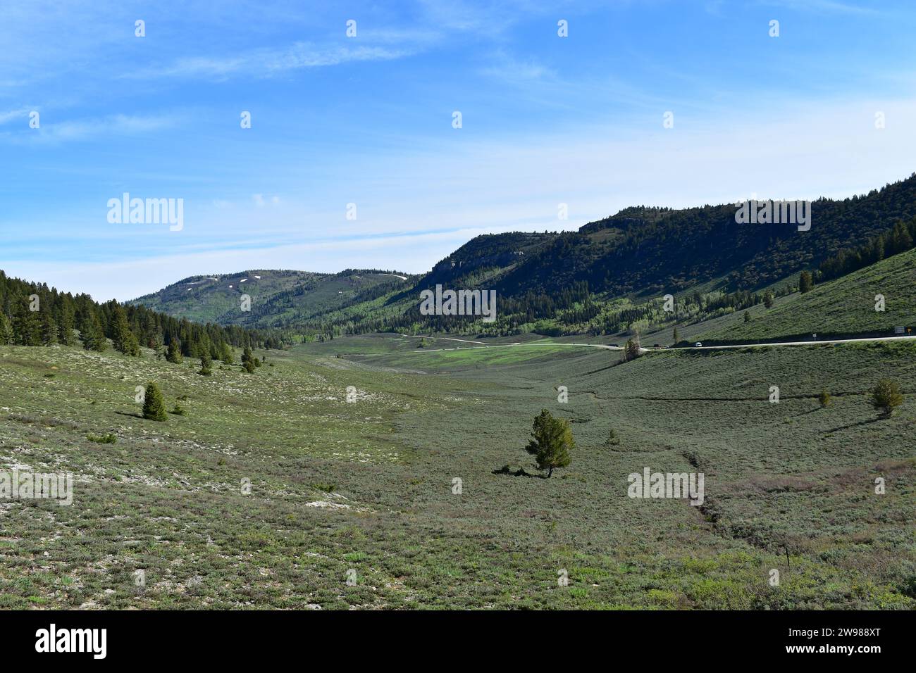 View of the landscape of the North sink in the Bear River Mountain ...
