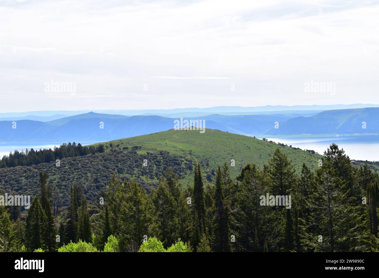 View of the scenic landscape around Bear Lake from the Bear Lake ...