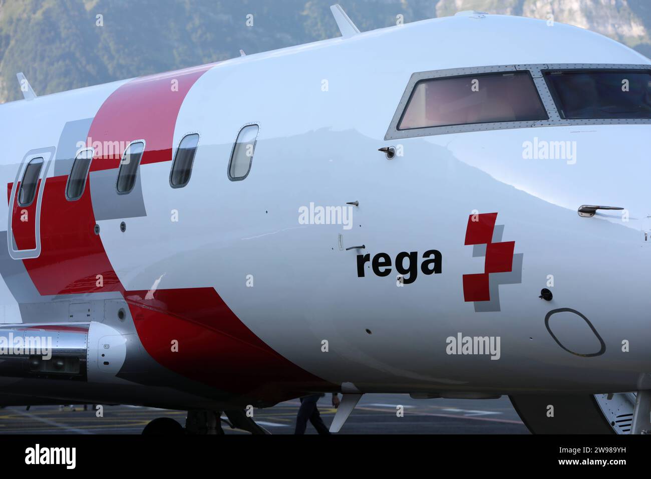 Ein Learjet der Swiss Air-Ambulance, betrieben von der REGA Swiss Air ...