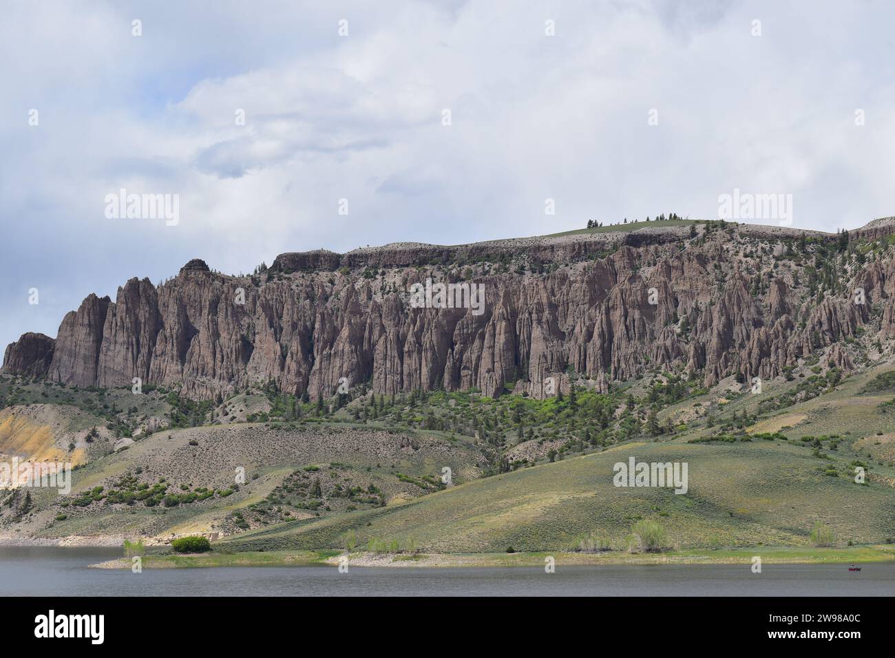 View of the Dillon Pinnacles geological formation next to the Gunnison ...