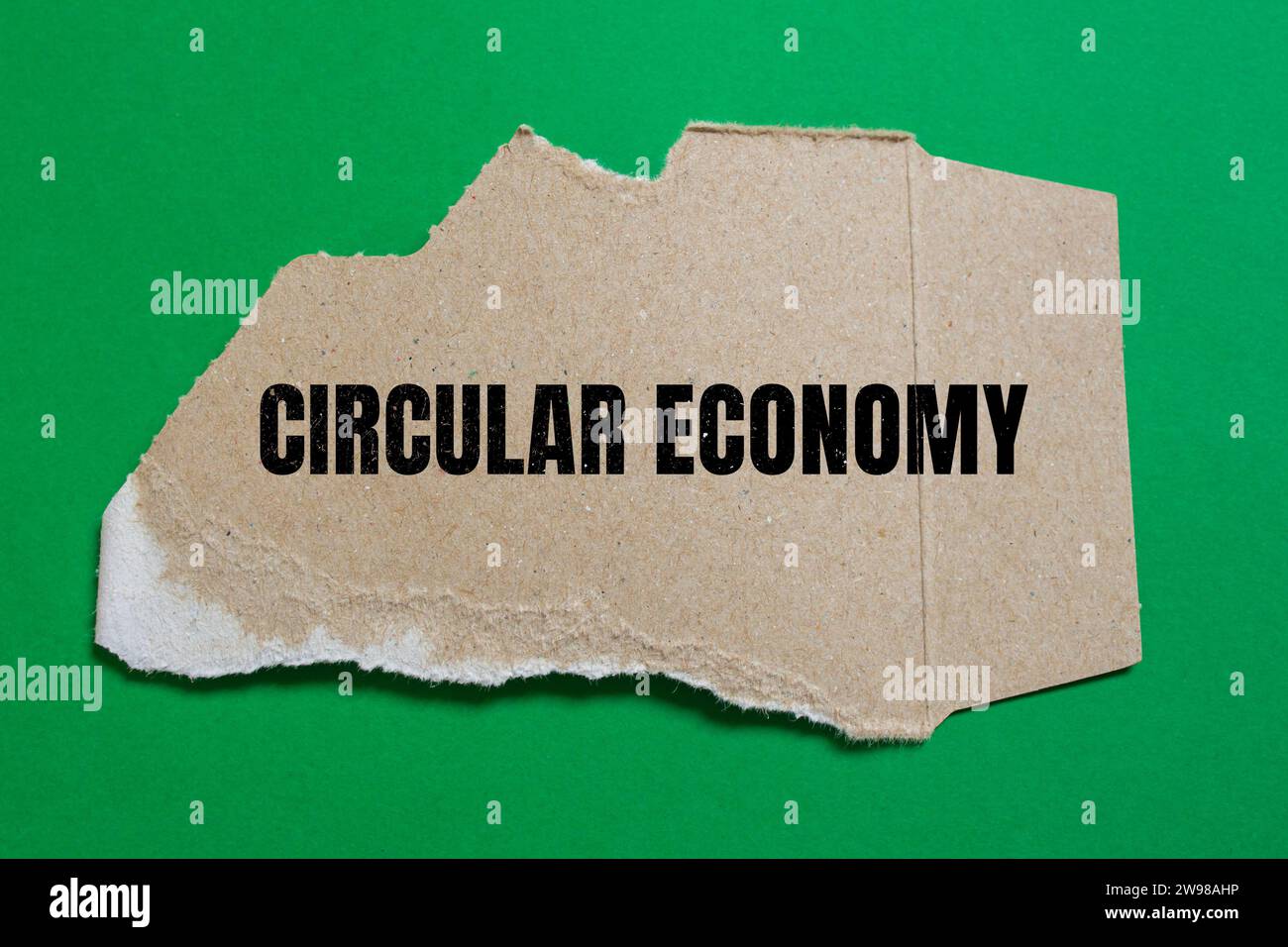 Circular economy lettering on ripped paper. Business concept photo ...