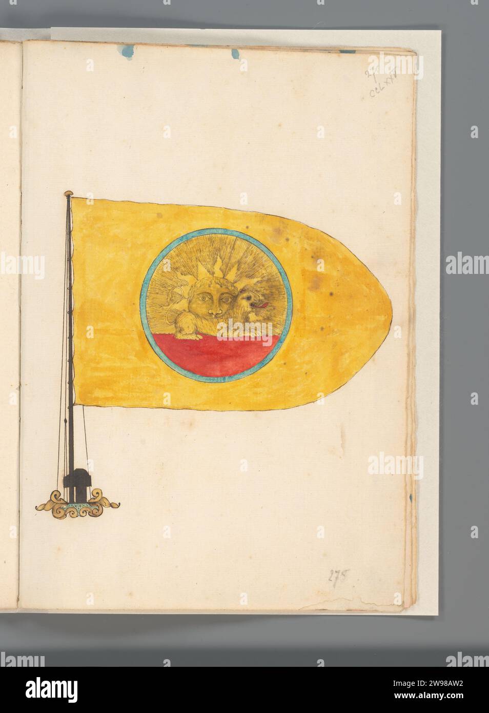 Flag of Persia, Anonymous, 1667 - 1670 drawing Flag of Persia (Iran ...