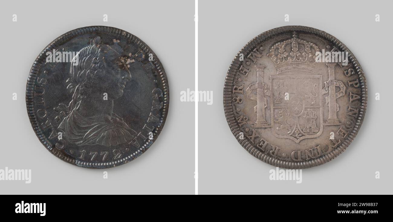 Peso or 8 Reales from Mexico by King Charles III, 1772 ,, 1772 coin ...