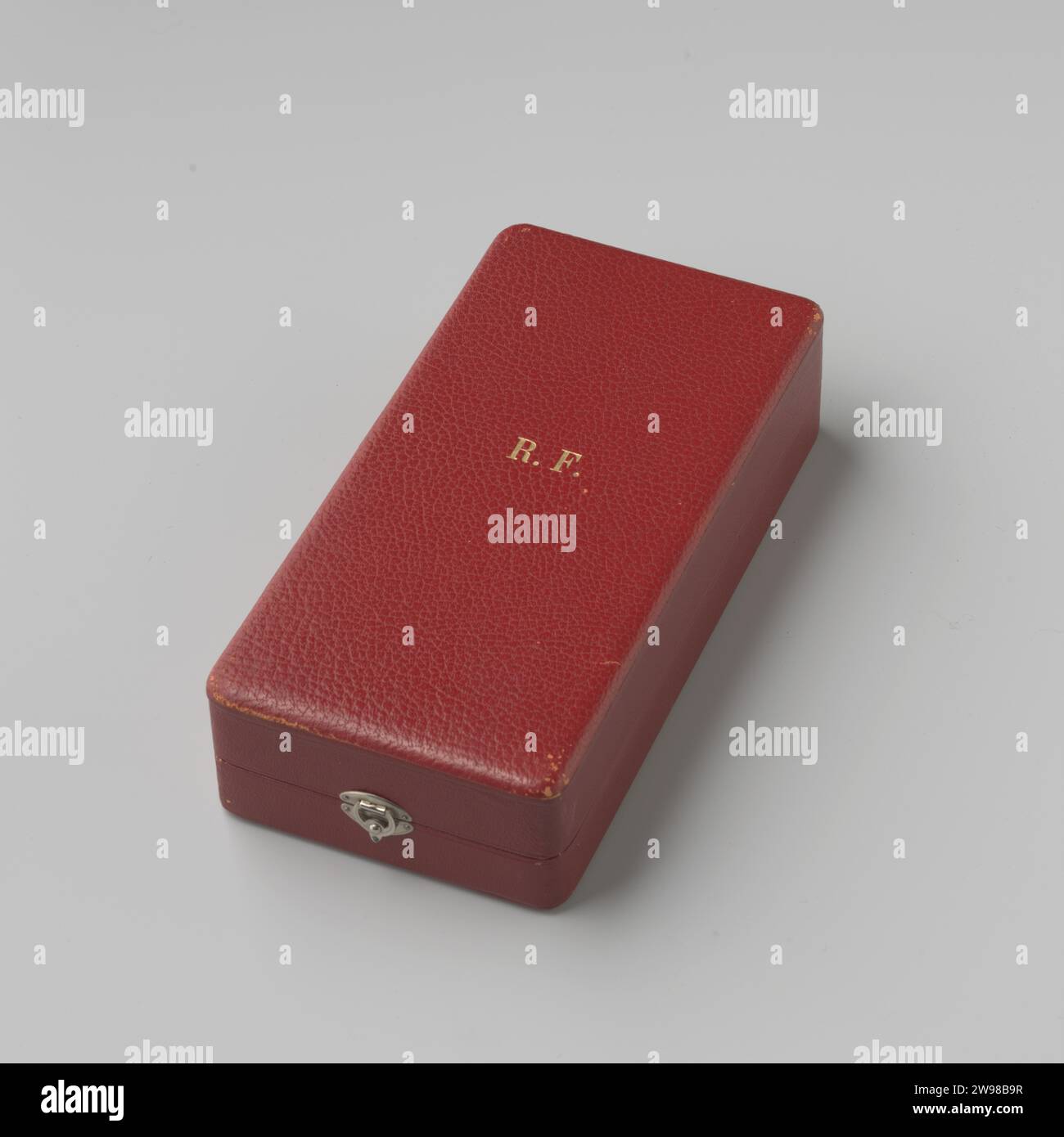 Red leather box belonging to the French knighthood (Legion d'Honneur ...