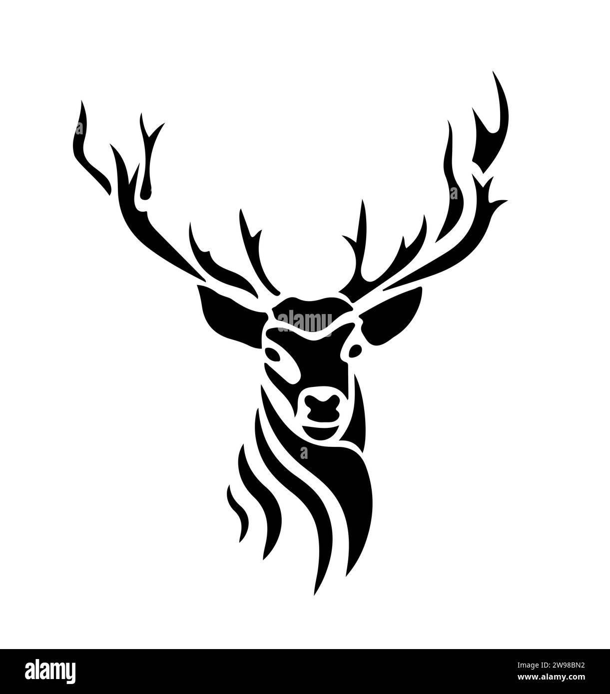 head dear illustrator Stock Photo - Alamy