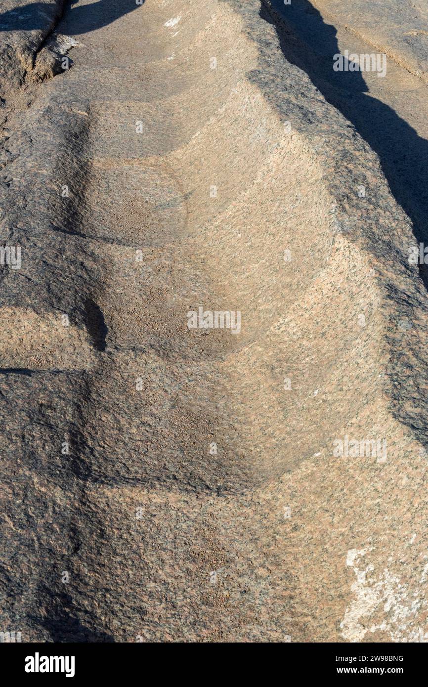 Scoop marks at the unfinished obelisk, rose granite, quarry, Aswan ...