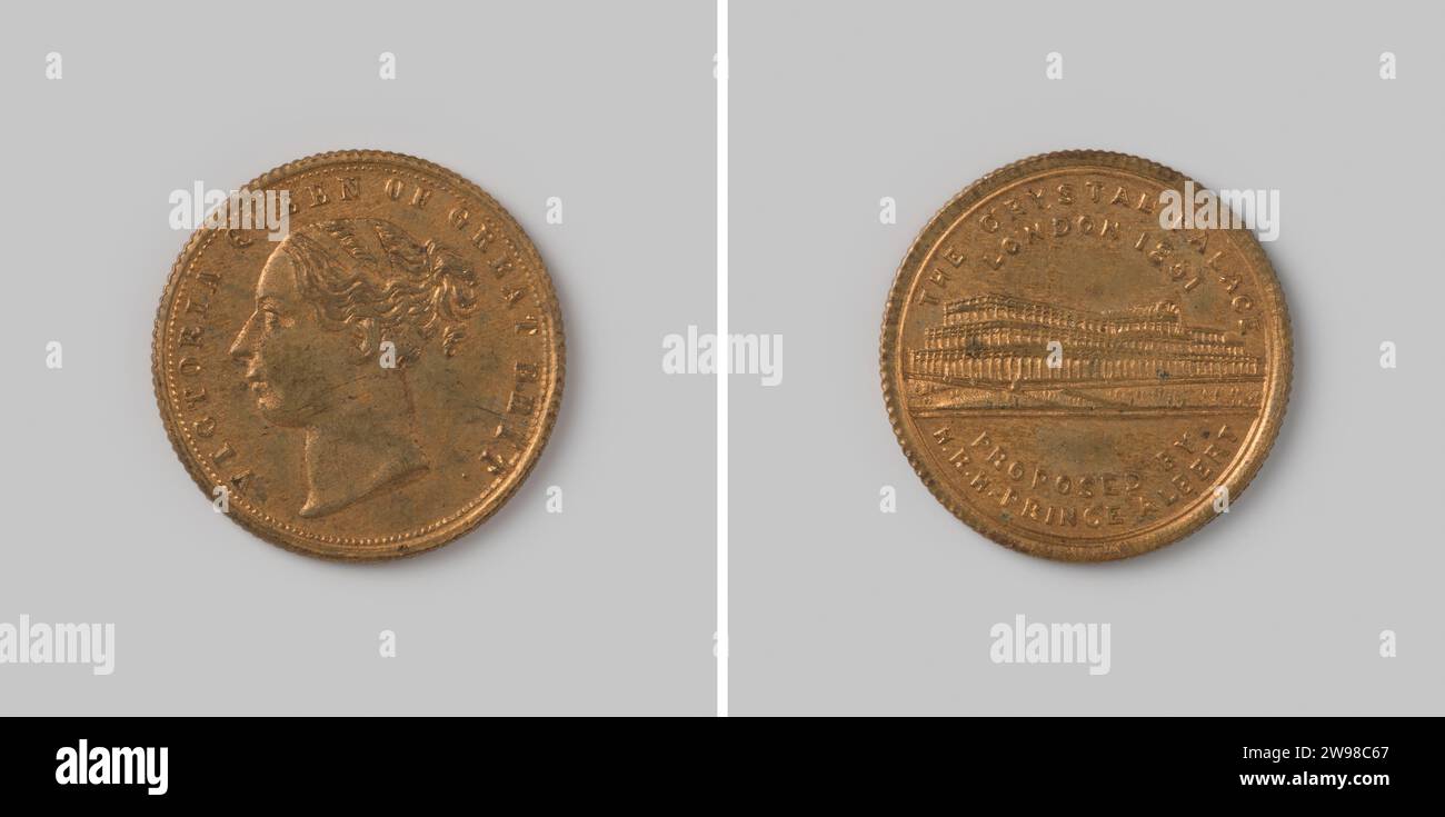 Exhibition in the Crystal Palace in London 1851 ,, 1851 history medal ...