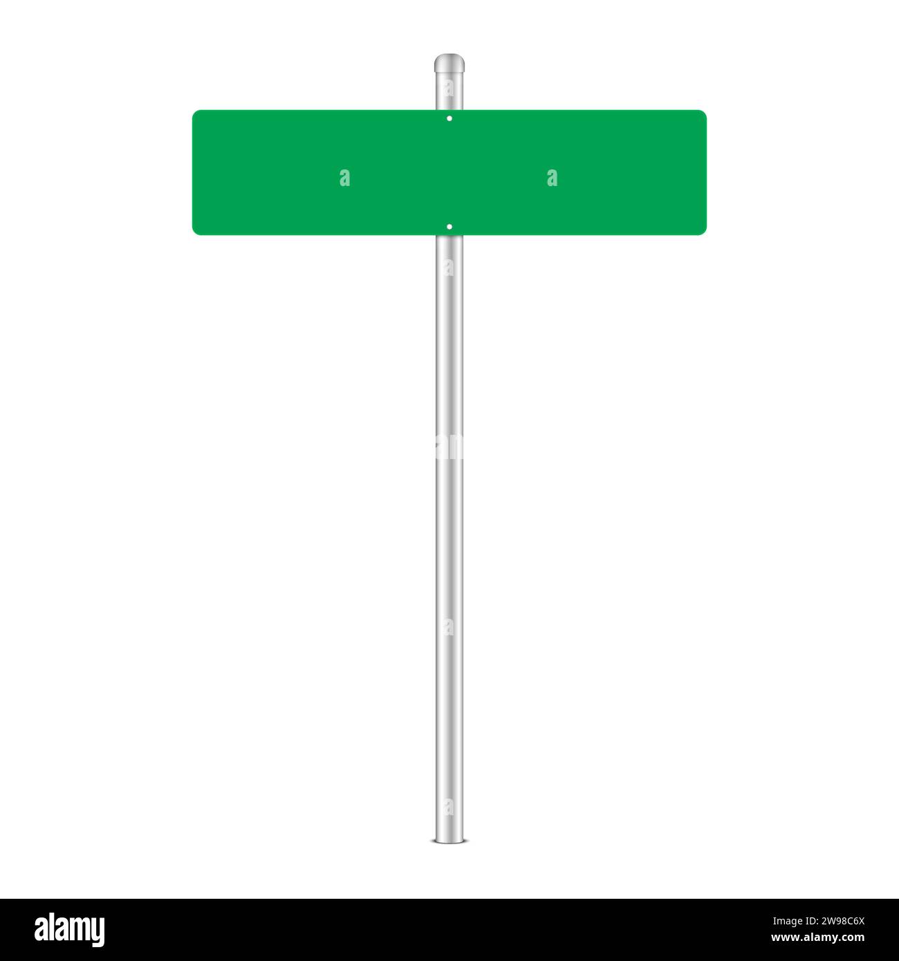 Blank Green Freeway Sign Isolated. Vector illustration Stock Vector ...