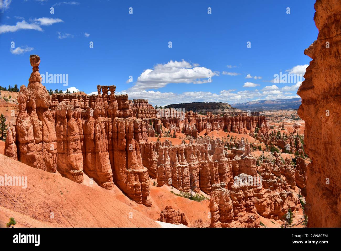 View of the beautiful red sandstone scenery and jagged peaks on the ...