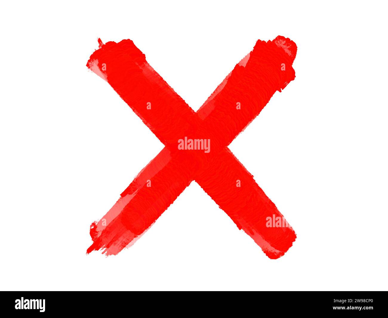 red cross mark, painted X mark isolated Stock Photo - Alamy
