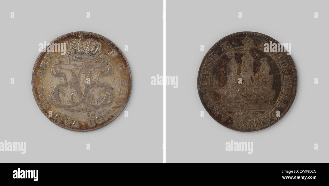 24 Skilling from Danish West Indies of King Frederik V, 1764 ,, 1764 ...