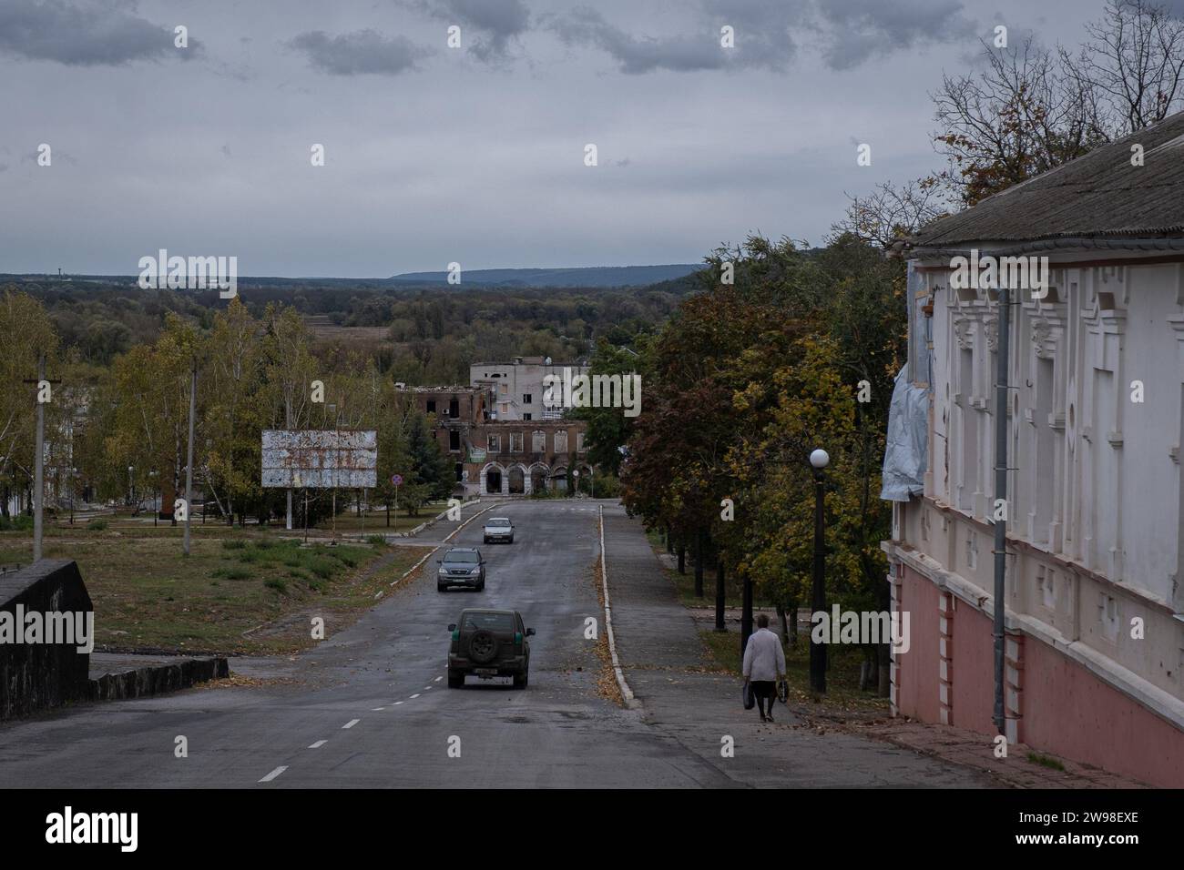 Kupiansk, Ukraine. 08th Oct, 2023. Central Street. On 10th September ...