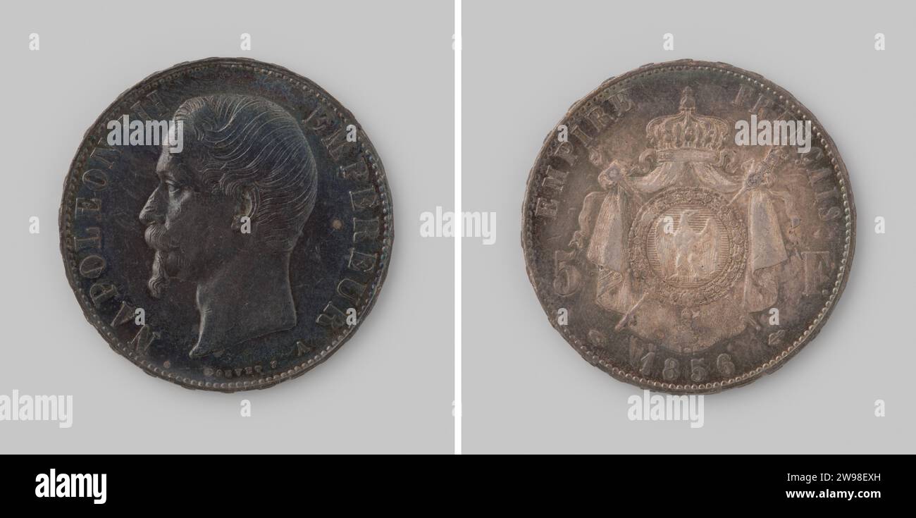 5 Francs from the Empire France of Napoleon III, 1856 ,, 1856 coin ...