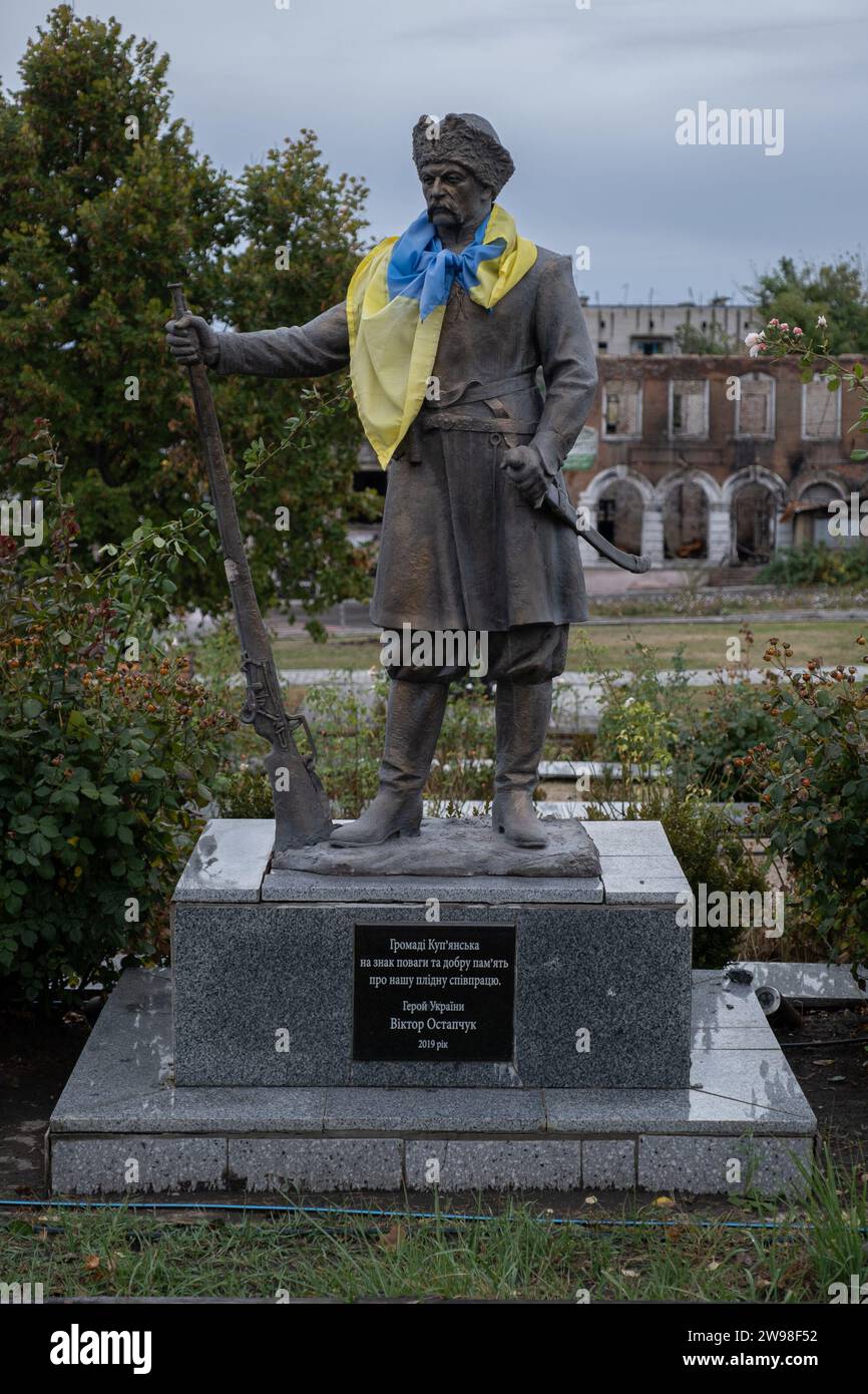 Cossack statue in the city centre. On 10th September 2023, the ...