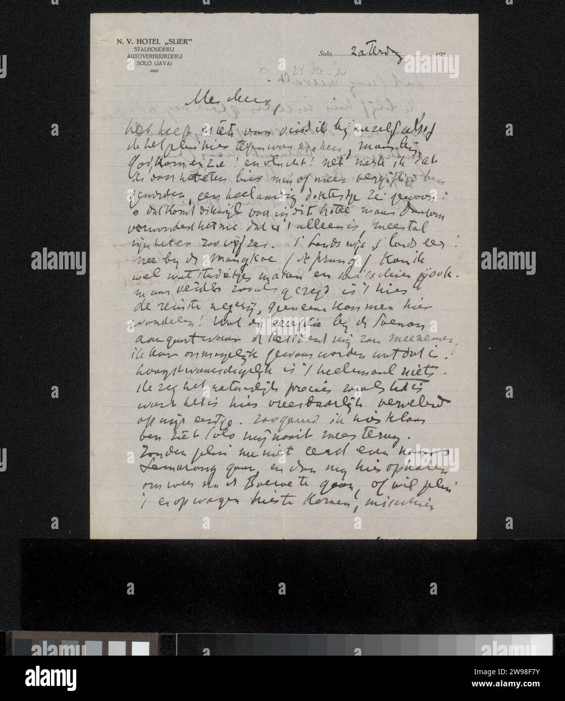 Letter to Anna Dorothe Dirks and Jan Veth, Isaac Israels, 1920 - 1925 ...