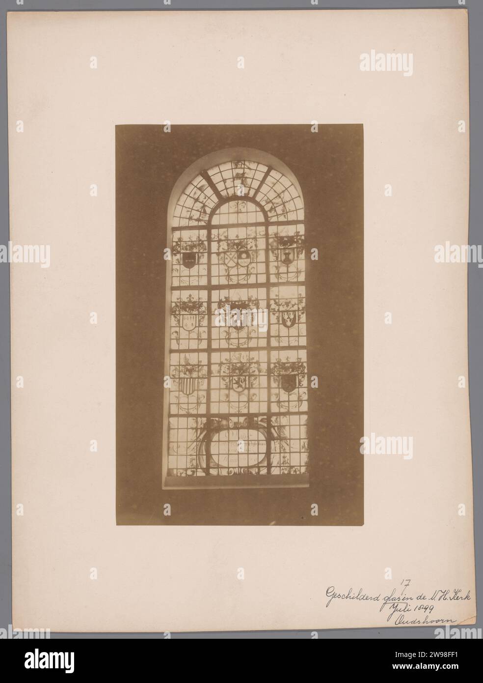 Painted window in the Oudshoornse church in Oudshoorn, Anonymous ...