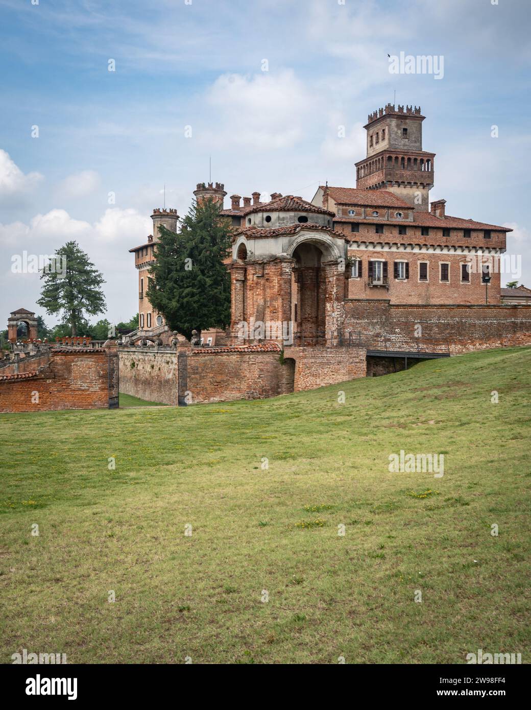 Chignolo Po Castle, an iconic structure located in Lombardy, Italy ...