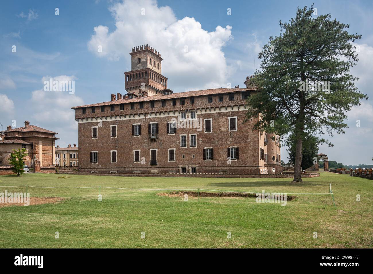 Chignolo Po Castle, an iconic structure located in Lombardy, Italy ...