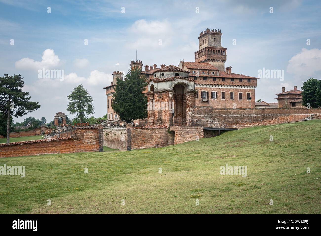 Chignolo Po Castle, an iconic structure located in Lombardy, Italy ...