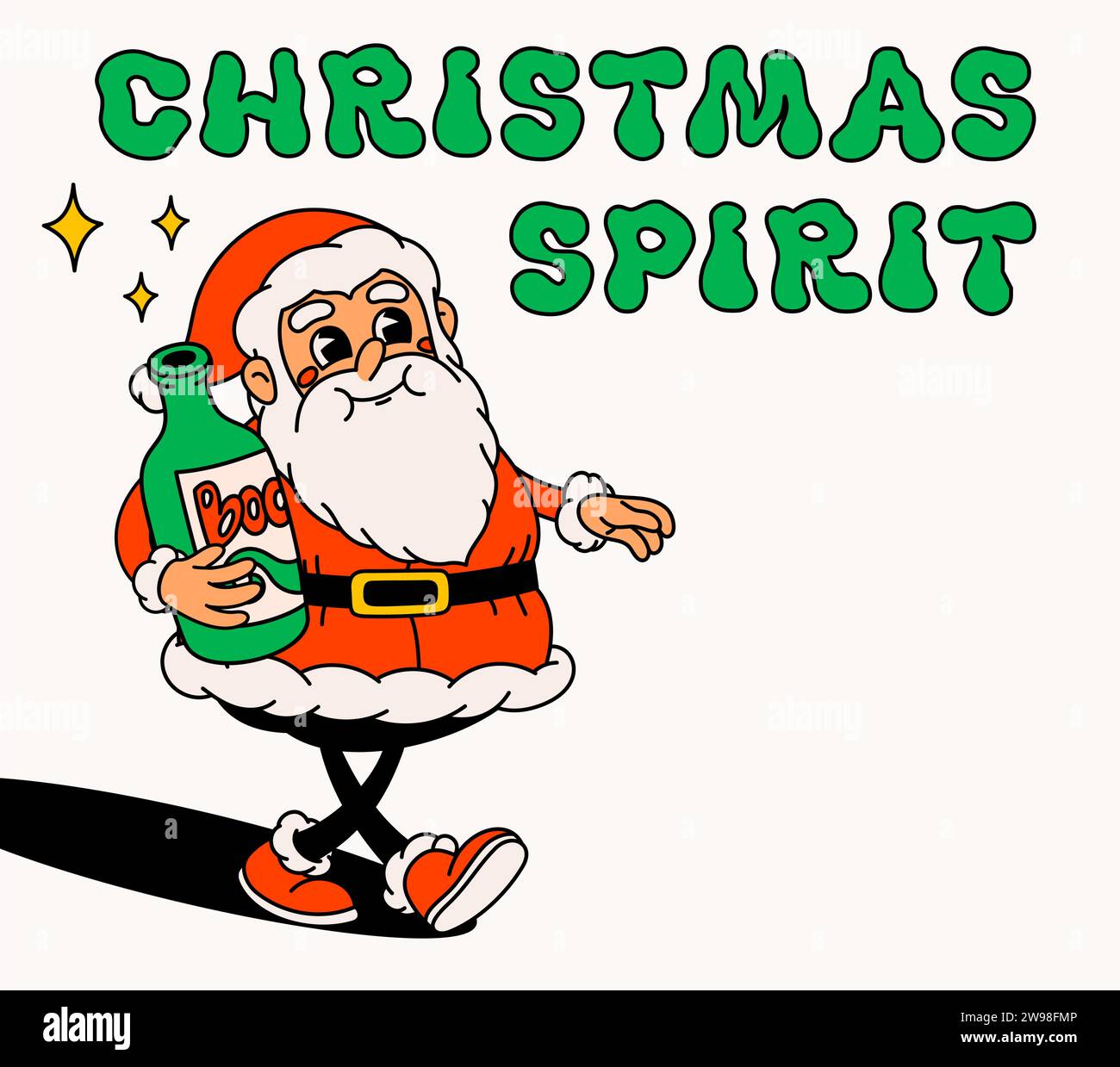 Christmas spirit humor poster template vector illustration Stock Vector ...