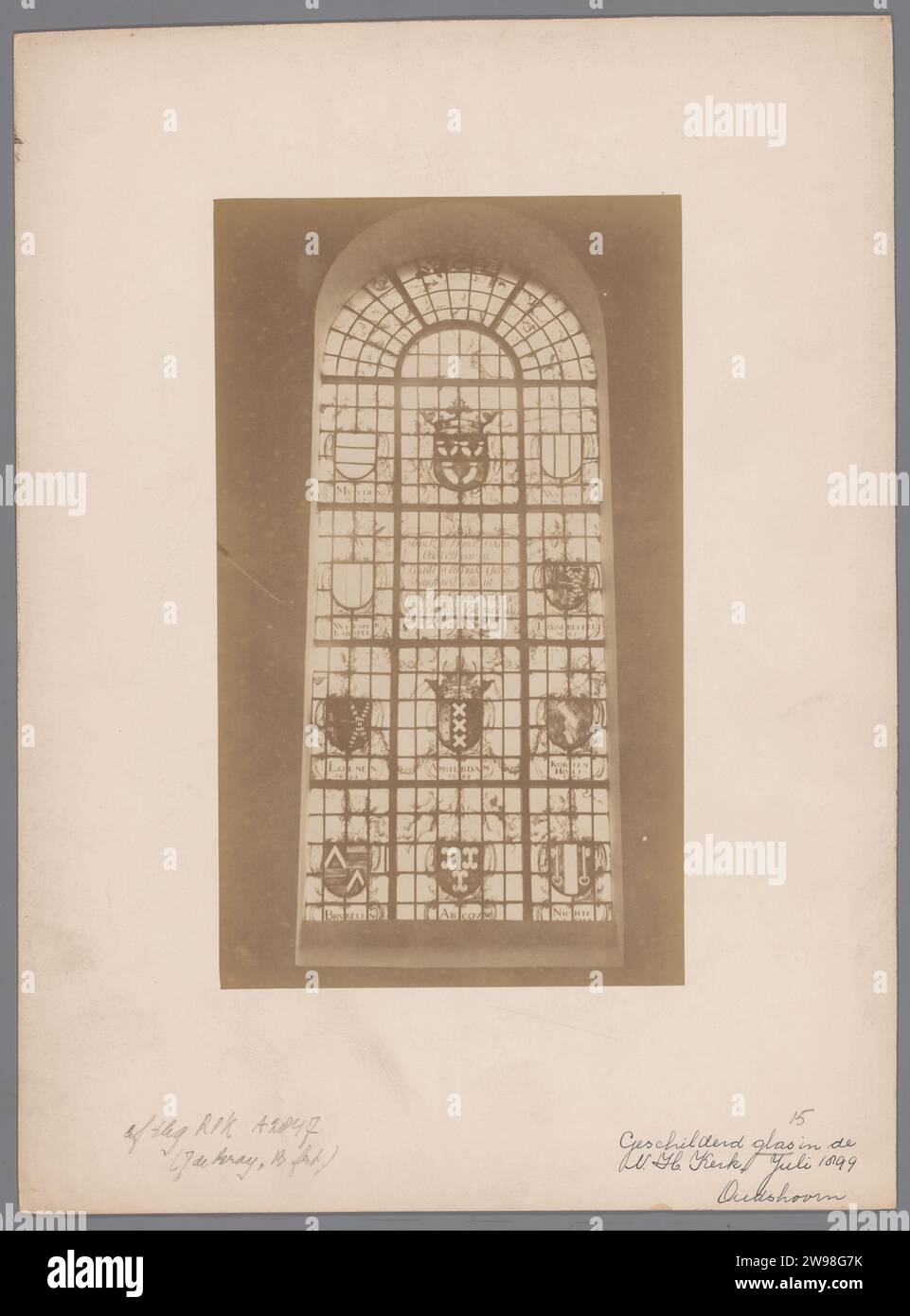 Painted window in the Oudshoornse church in Oudshoorn, Anonymous ...