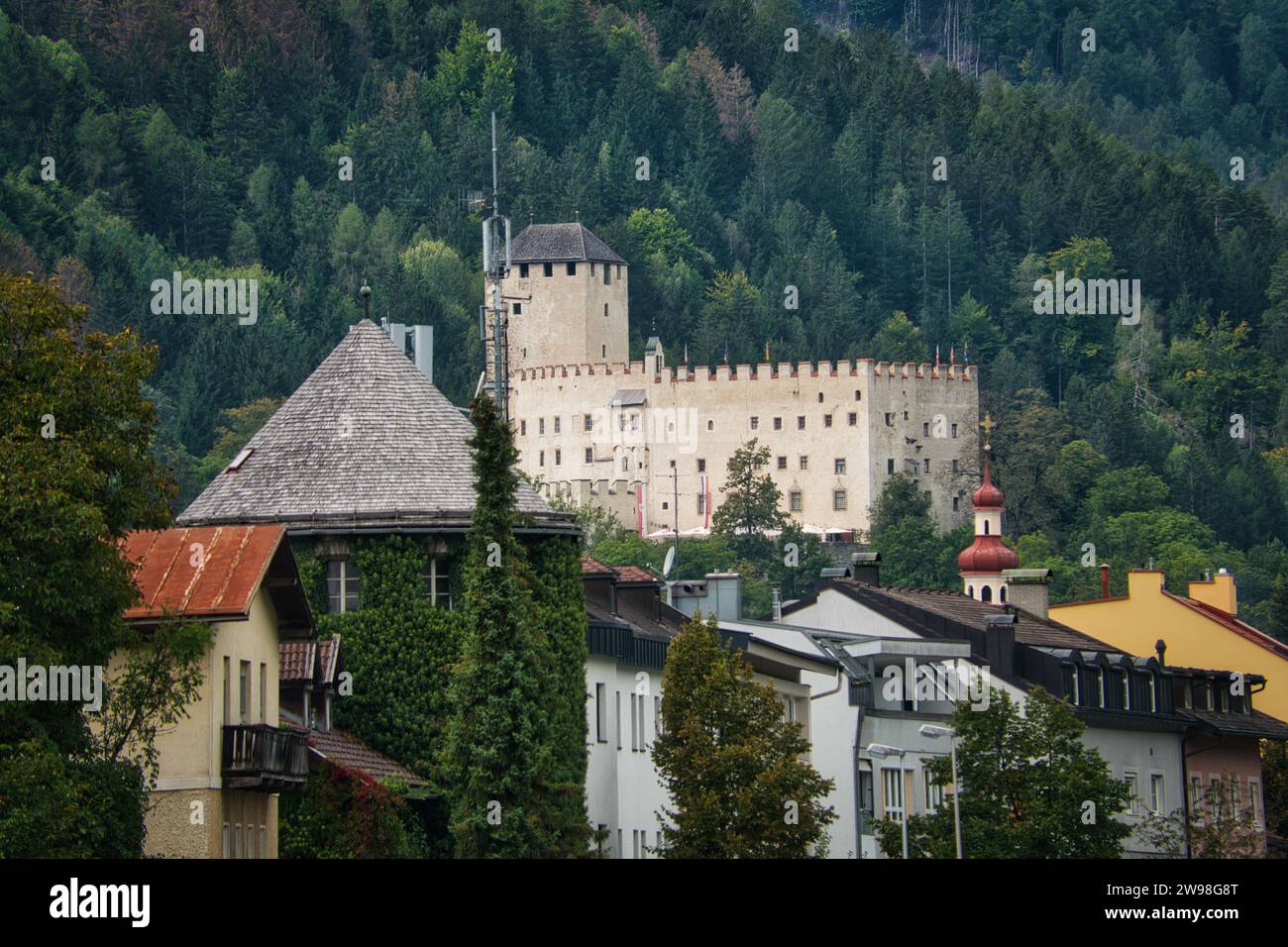A centuries-old fortress located in the city of Lienz, Austria Stock ...