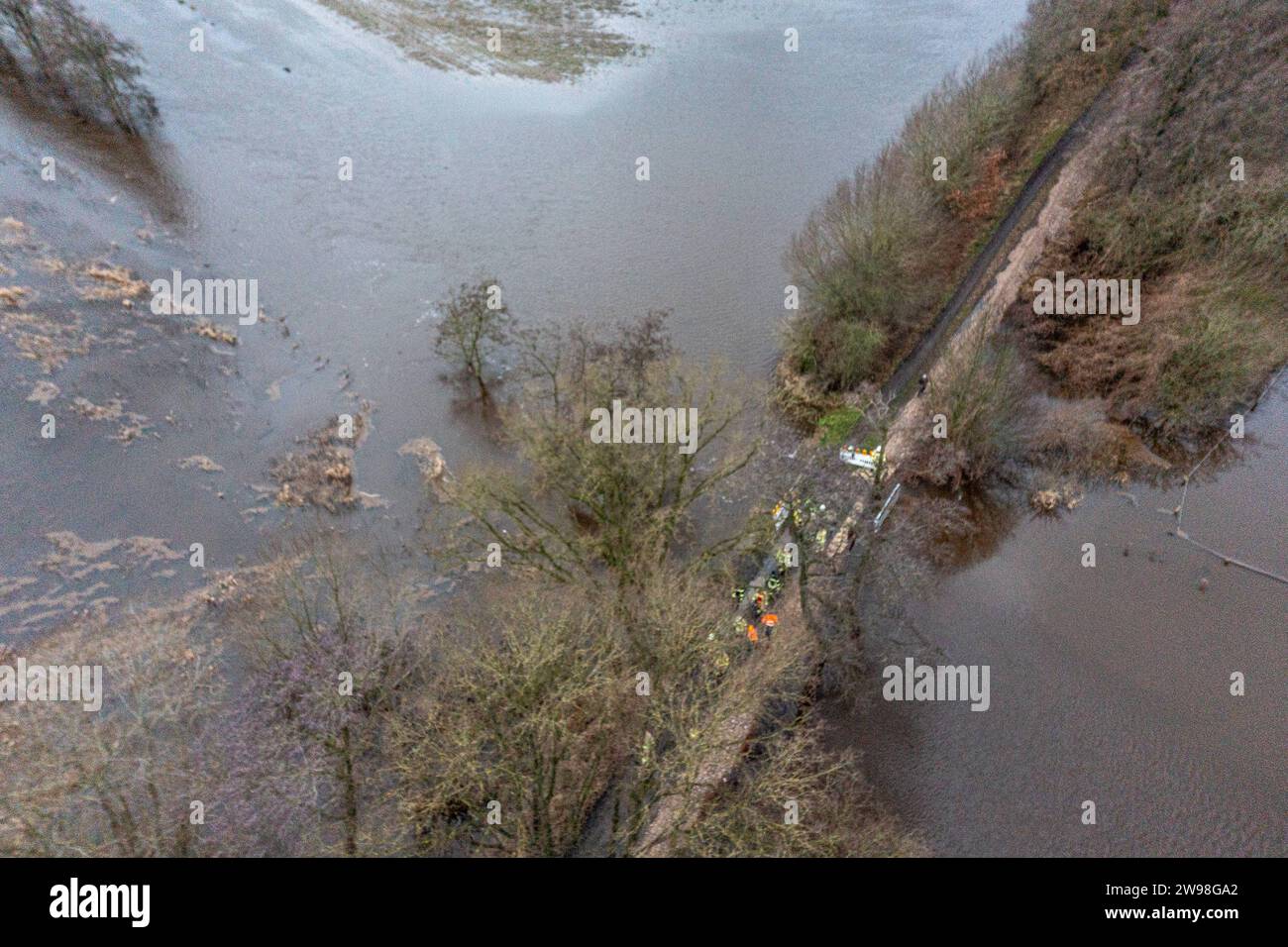 Hochwasser Vechta 2024 / 25.12.2023, Telbrake, Vechta, Hochwasser ...