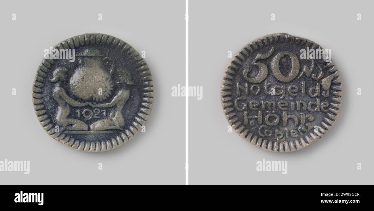 50 Mark Notgeld from Germany, Höhr, Coblenz, 1921, A. Kamp, 1921 coin ...