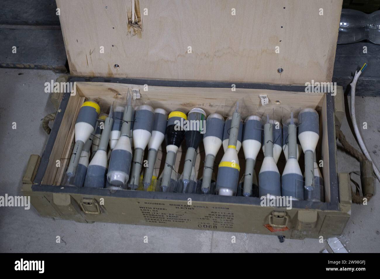 October 11, 2023, Kupiansk, Ukraine: WOG grenades prepared for dropping ...